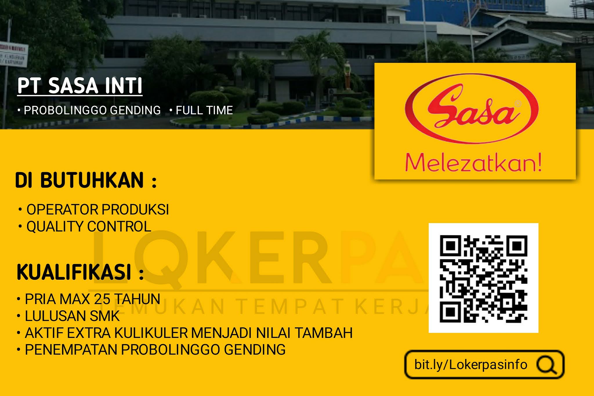 Lowongan kerja PT Inti sasa terbaru di Probolinggo - LOKERPASINFO