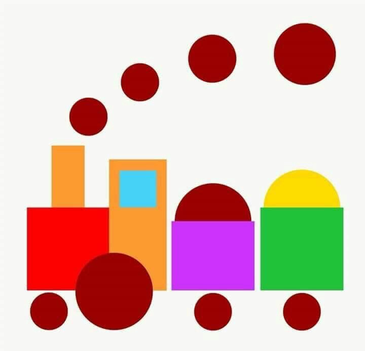 ÁREA TECNOLOGÍA 1ERO Y 2DO CICLO E.G.B: TREN CON FIGURAS GEOMETRICAS