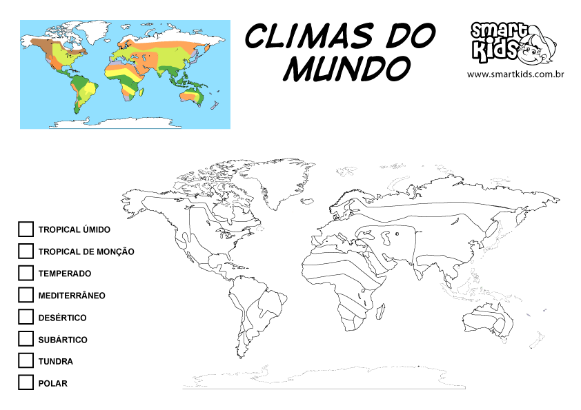 Profº Valdinei Andrade: Mapas dos Tipos de Climas do Mundo e do Brasil