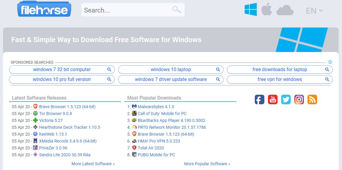 SITES FOR FREE DOWNLOAD APPS (APPLICATION/SOFTWARE) FOR PC