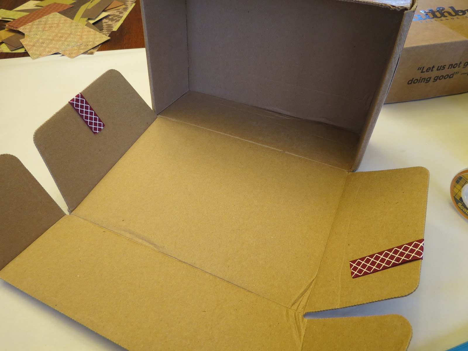 Upcycled Paper-Covered Cardboard Boxes