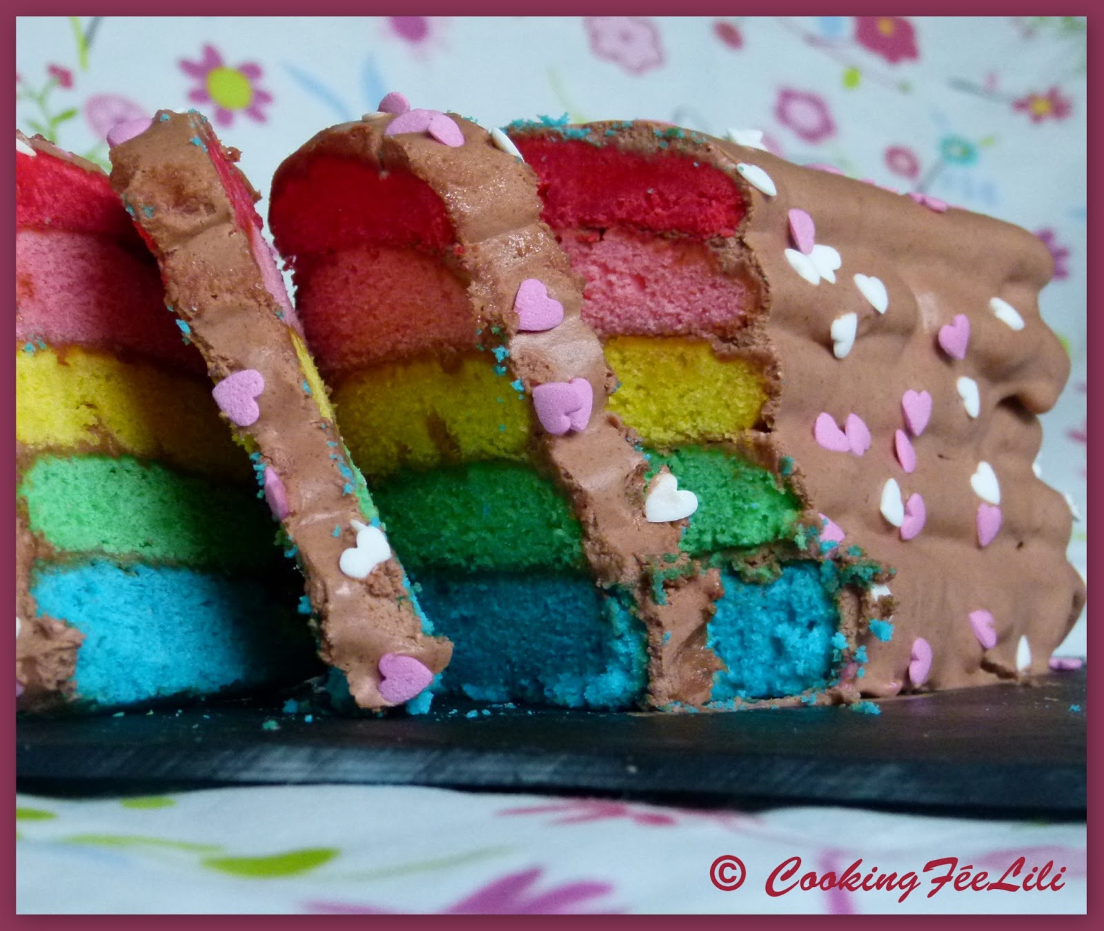 Cooking Fée Lili: Rainbow Quatre-quarts au Nutella