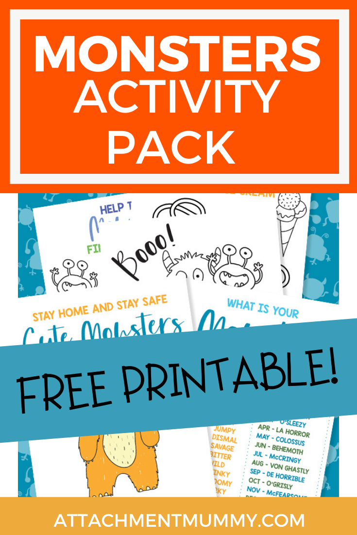 FREE Monsters Colouring and Activity Pack Printable for Kids