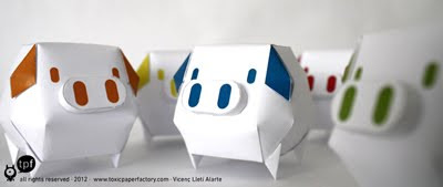 Build little pigs from paper | How About Orange