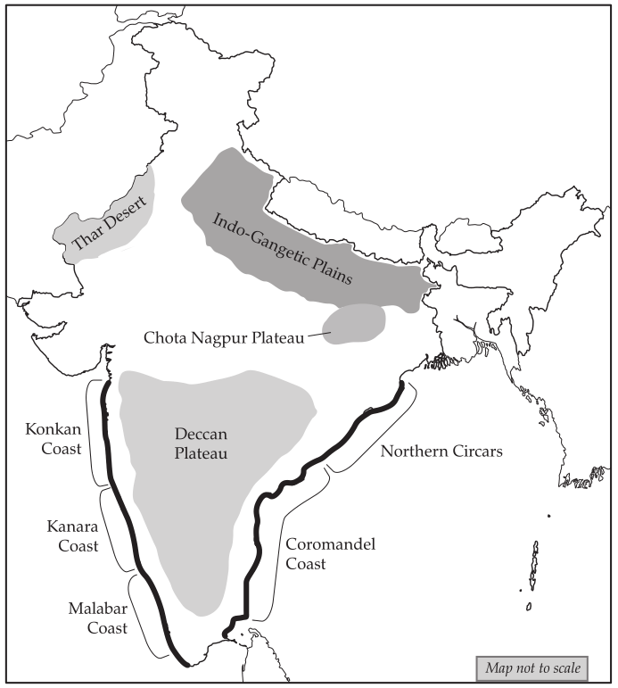 Revision Notes for Map of India Class 10 Geography ICSE
