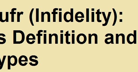 Ibrahim Online: Kufr (Infidelity): Its Definition and Types