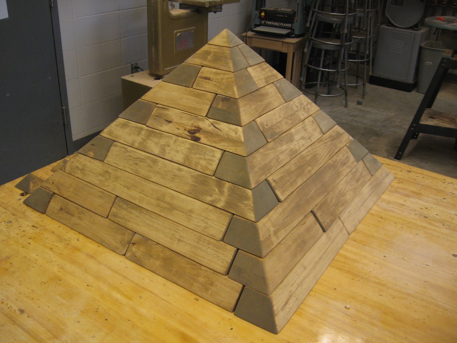 Mr. Wiemers' Shop: Pyramid - Sanded and Stained
