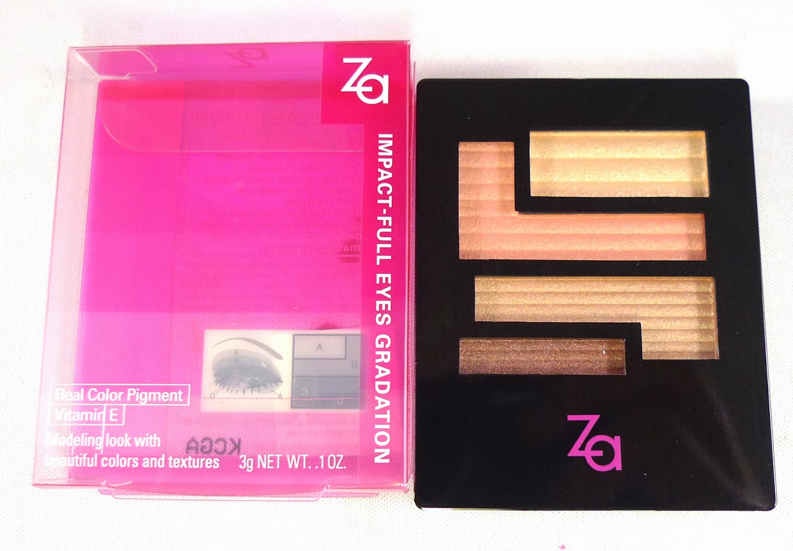 ZA Cosmetics Impact-Full Eyes Gradation in BR261 Leather Bag Review ...