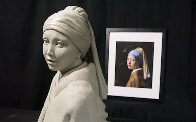 Eric The Sculptor: Girl with a pearl earring sculpture