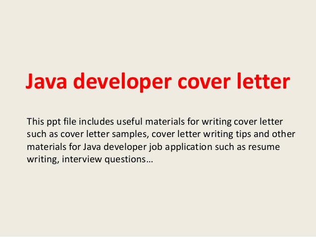 Apex Developer Cover Letter ~ Resume Letter