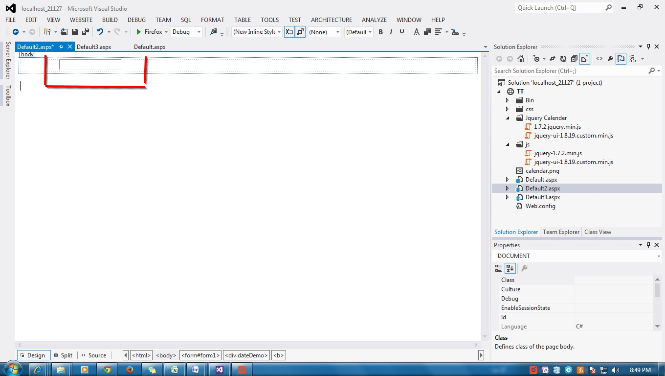 Jquery Datepicker With Textbox Using Aspnet C ~ Screenshotsdrizzles