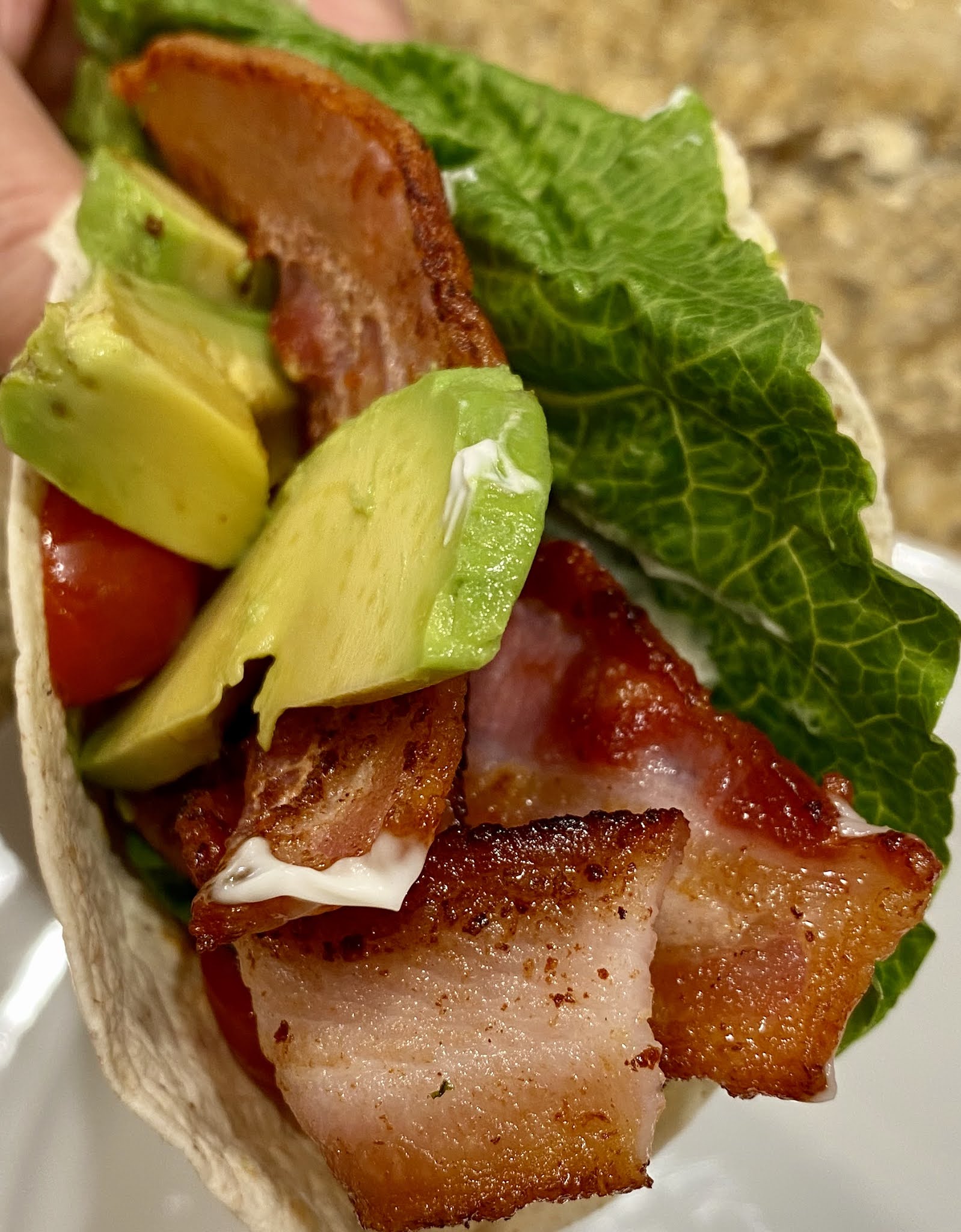GREAT EATS HAWAII: KETO BACON, LETTUCE, TOMATO AND AVOCADO WRAP