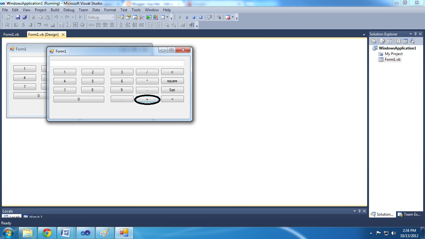 Design form to create calculator application in VB | Asp.Net