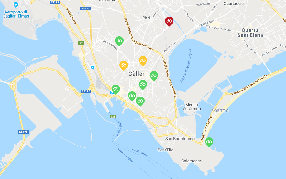 Cagliari Mapa Turistico De Chile