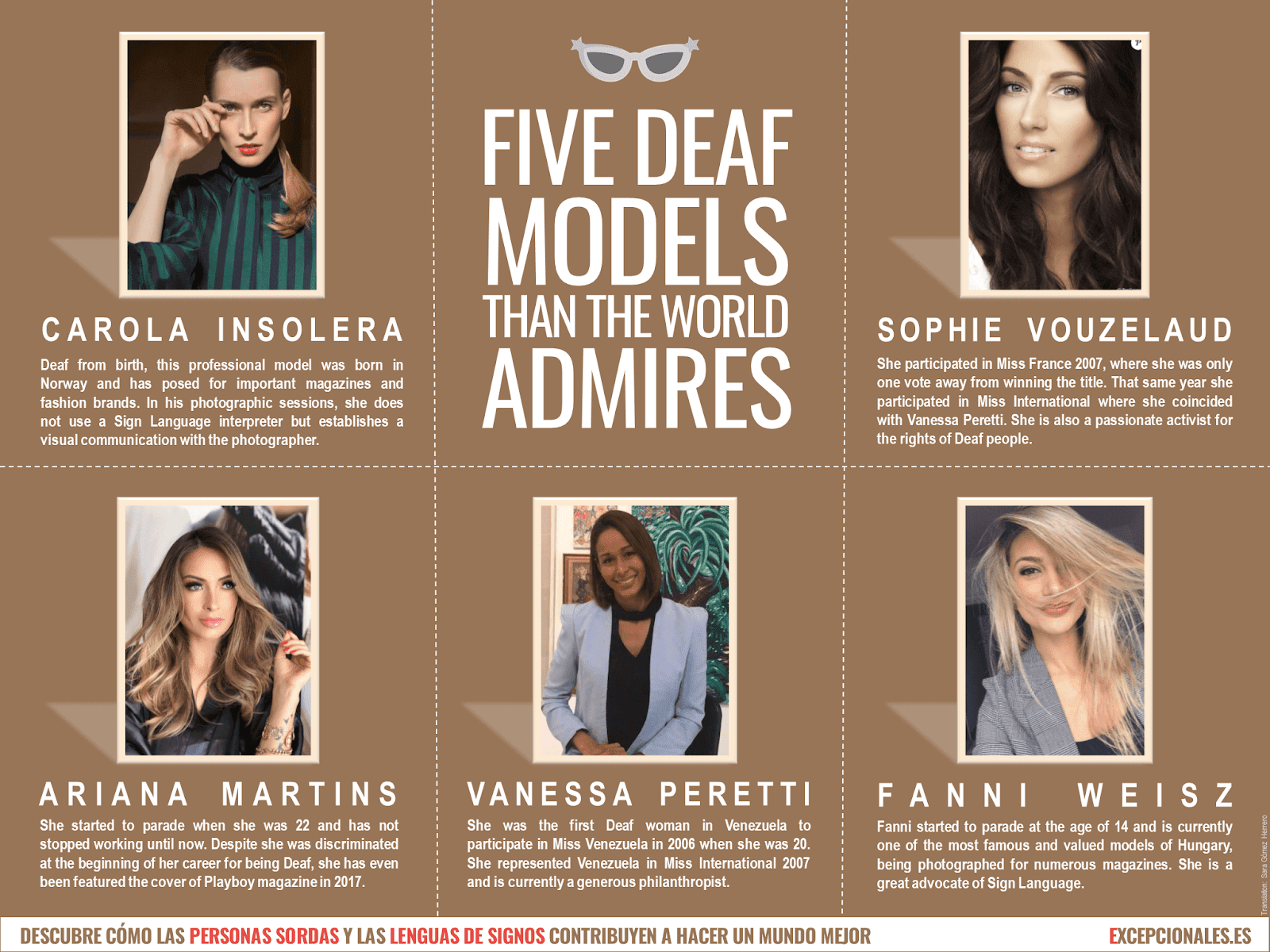 Infographics: Five Deaf Models than the World Admires