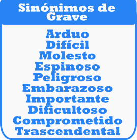 Sinónimos de GRAVE