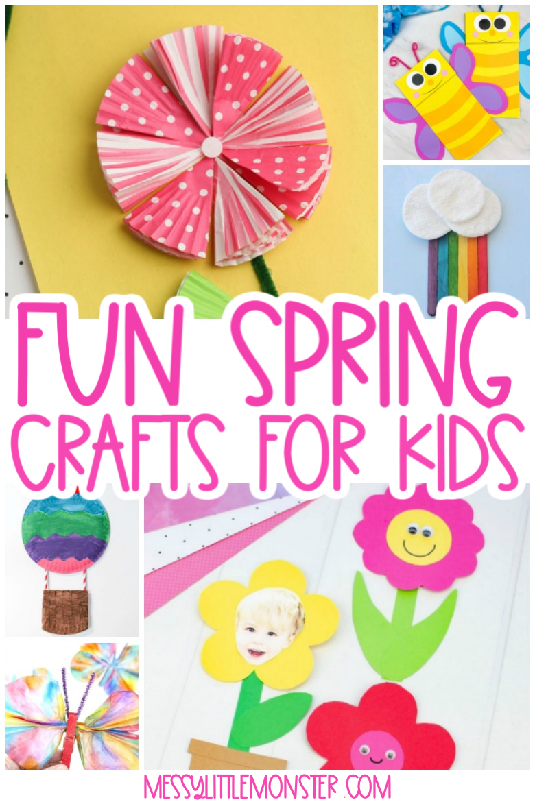 30+ Fun & Colourful Spring Crafts for Kids - Messy Little Monster