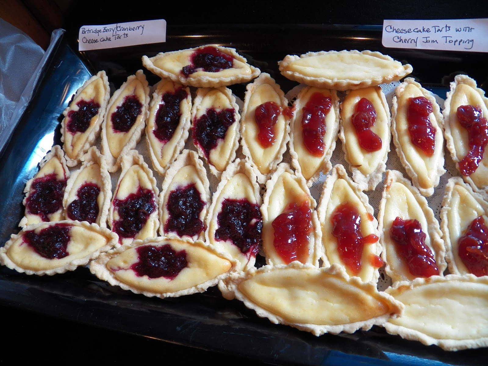 Cranberry-Partridge Berry Cheesecake Tarts - Sid's Sea Palm Cooking