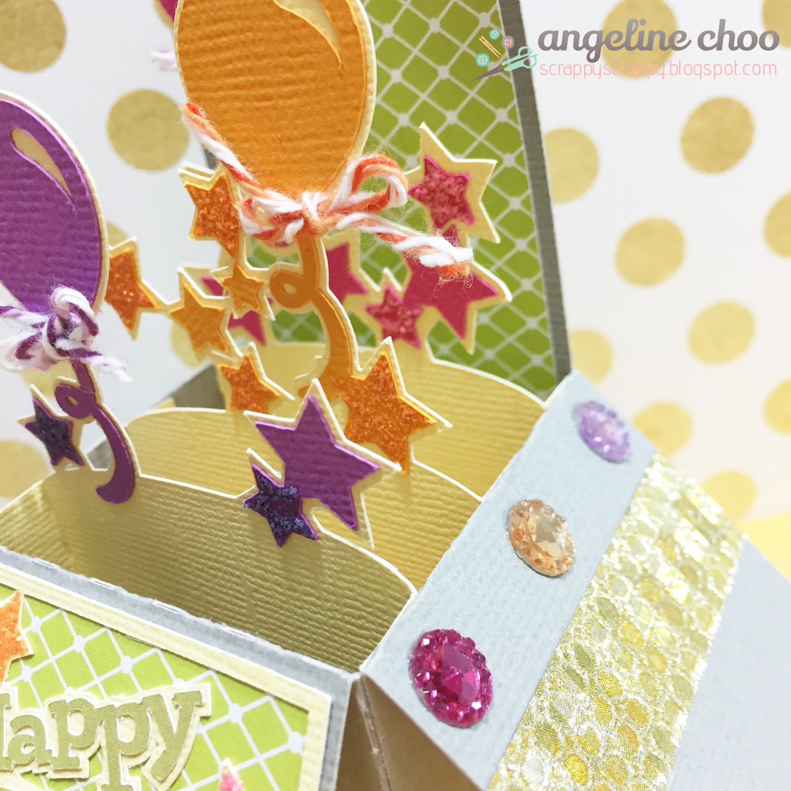 SVG Attic Blog: Birthday Balloon Box Card with Angeline