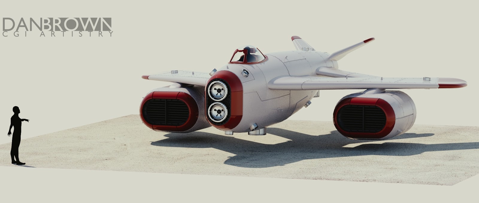 Dan Brown CGI | Sci-fi Art: Retro Space Fighter