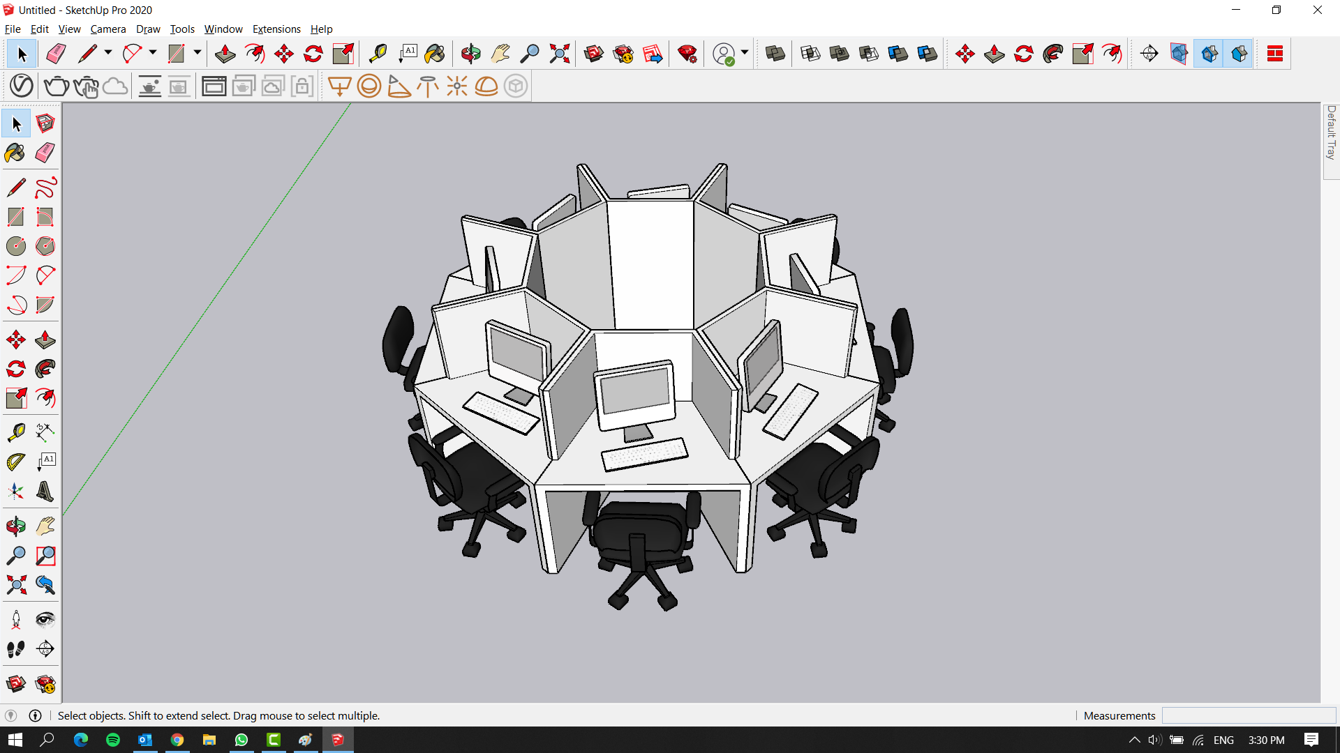 Cara Menggunakan Copy Array Pada Sketchup