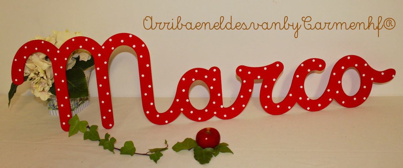para MARCO : letras infantiles decoradas