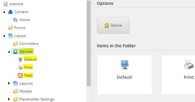 Explore Sitecore: Device Layout and Device Layout Fallback :Sitecore