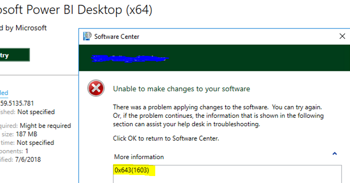 Animus Prime: SCCM Error 0x643(1603) When Deploying Software