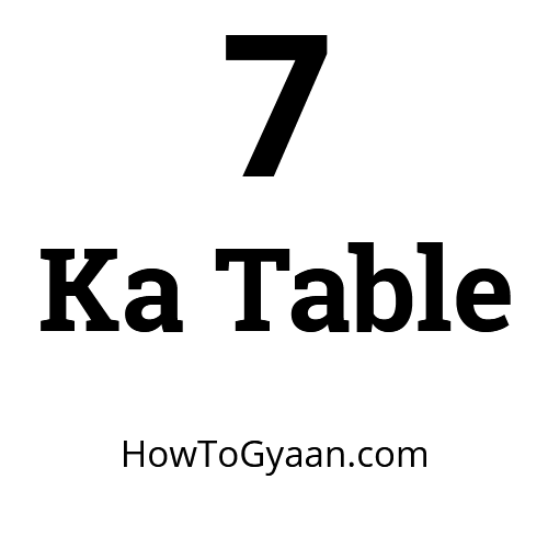 7 Ka Table HowToGyaan 7-ka-table-howtogyaan