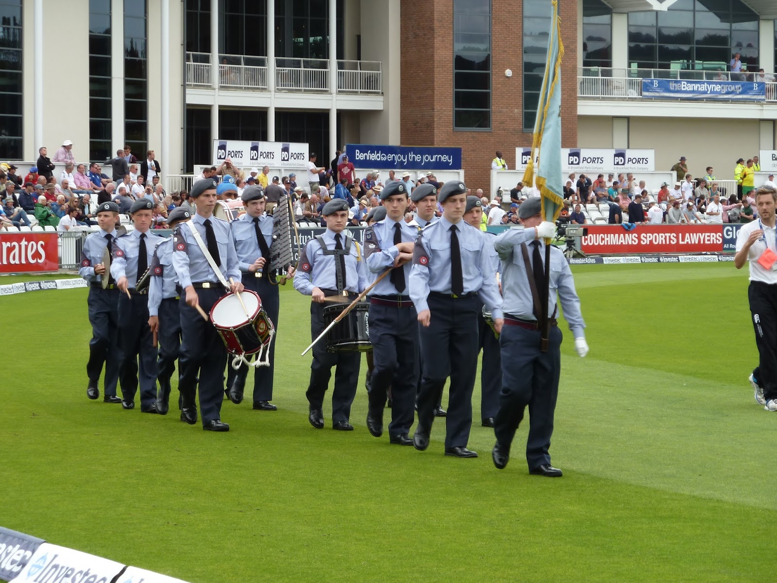 Durham Ashes 2013: RAF cadets perform at the Emirates Durham ICG