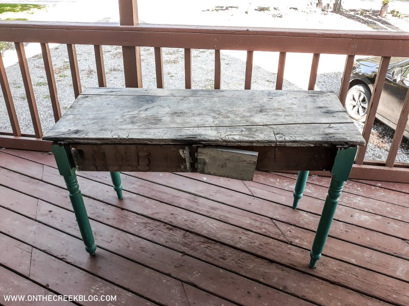 Primitive Table Makeover