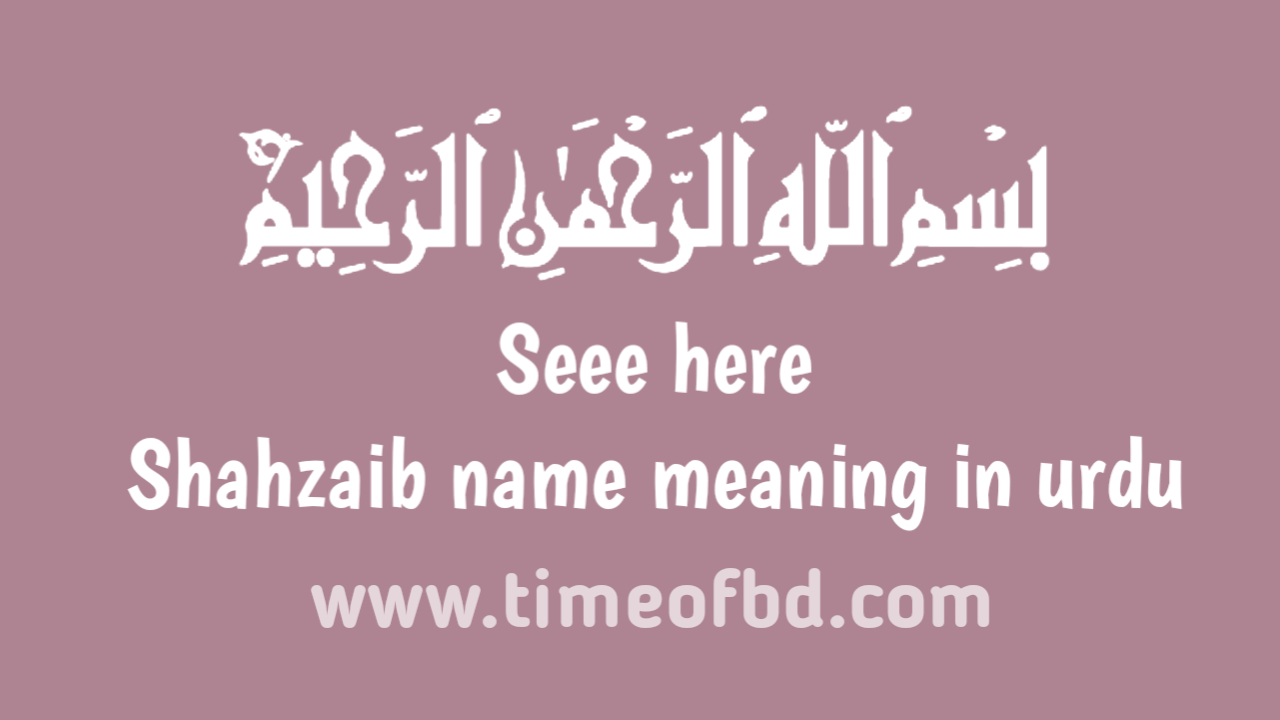 Shahzaib Name Meaning In Urdu 