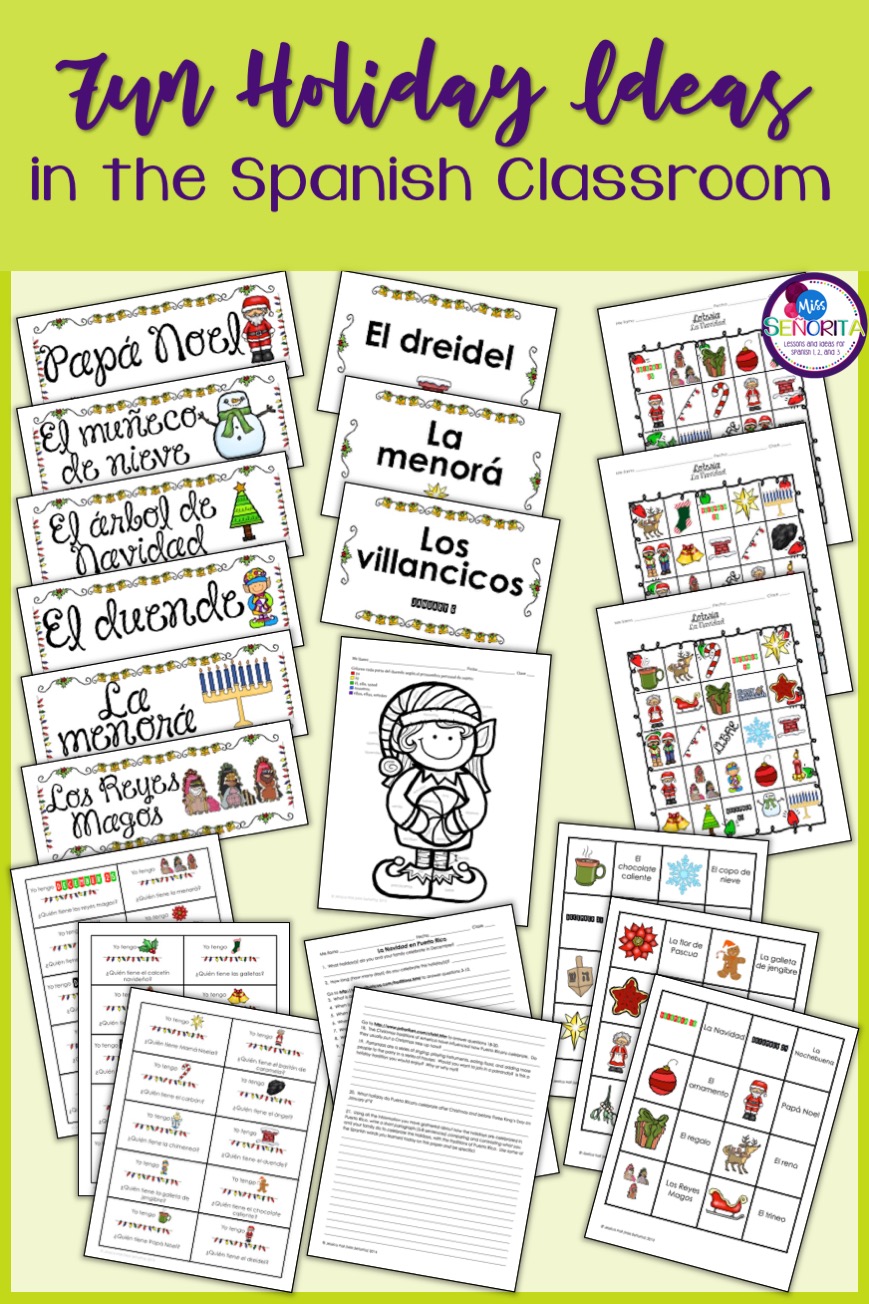 Fun Holidays Ideas in the Spanish Classroom | Miss Señorita