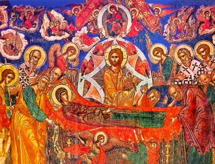 ΑΓΩΝΑΣ ΑΓΩΝΙΖΟΜΕΝΩΝ ΟΡΘΟΔΟΞΩΝ ΧΡΙΣΤΙΑΝΩΝ: ΕΙΚΟΝΕΣ ΚΟΙΜΗΣΕΩΣ ΤΗΣ ΘΕΟΤΟΚΟΥ