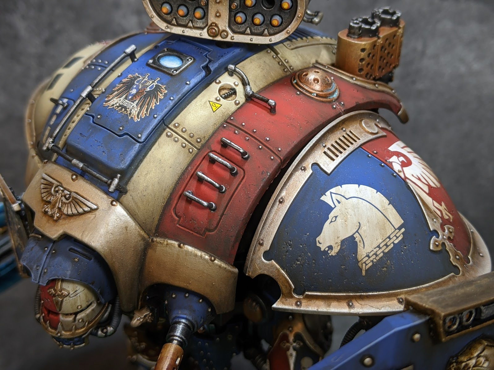 Necron Army Work in Progress pics: House Terryn Imperial Knight Done!