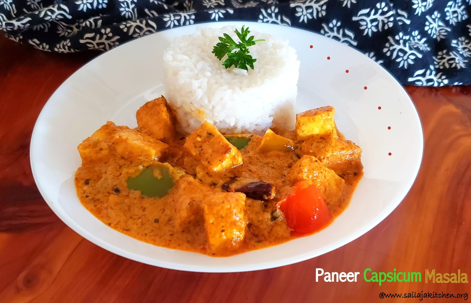 Sailaja Kitchen...A site for all food lovers!: Paneer Capsicum Masala ...