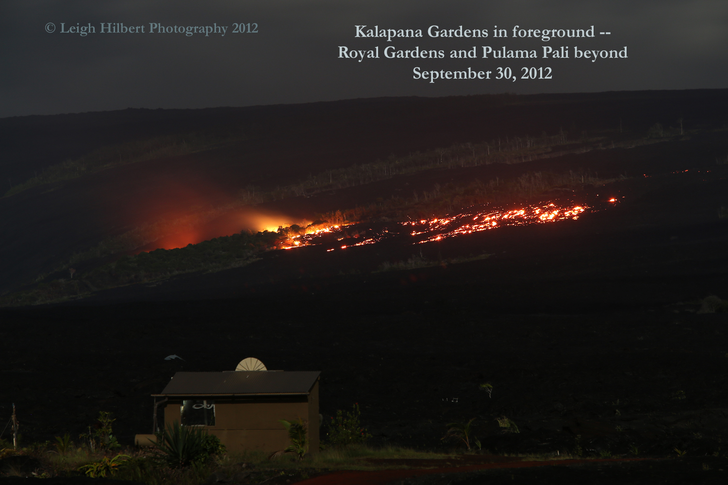 HAWAIIAN LAVA DAILY: Molten lava front pushing down the Pulama Pali