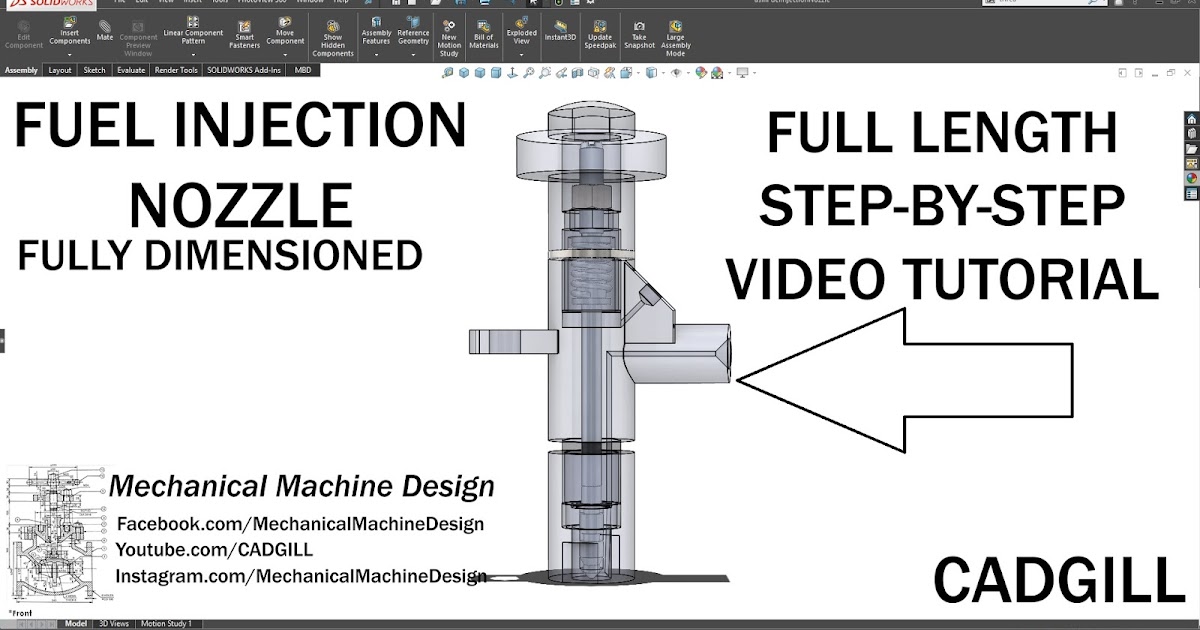 Mechanical Machine Design: Fuel Injection Nozzle with Full Length Video ...