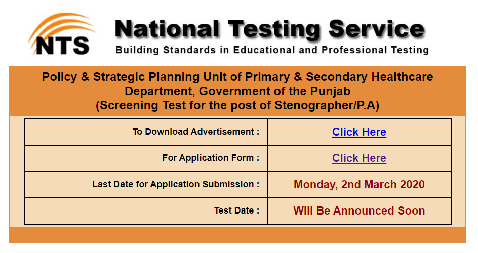 How to Apply Online for Govt Jobs through NTS
