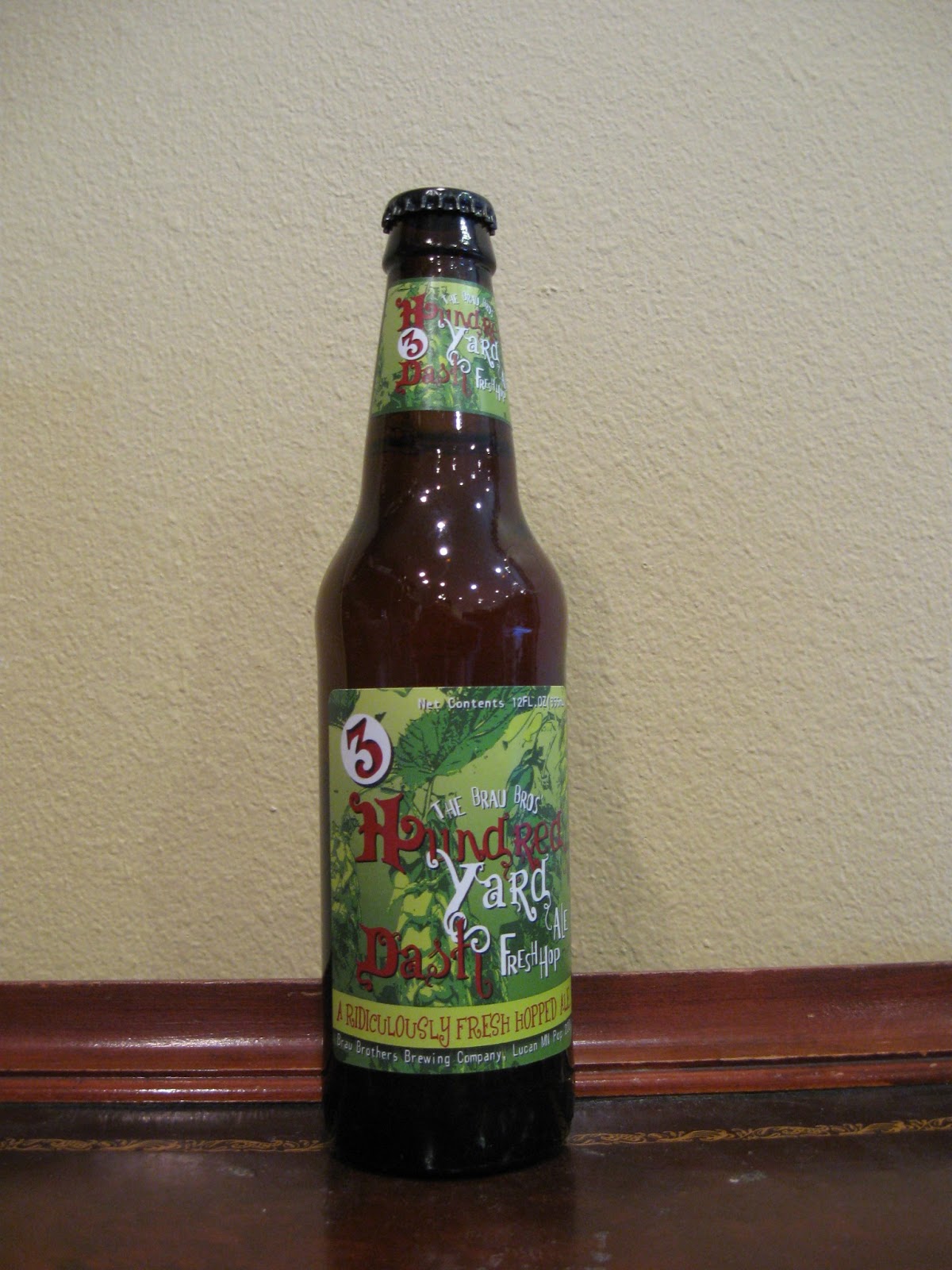 Doing Beer Justice: Brau Brothers Hundred Yard Dash Fresh Hop Ale