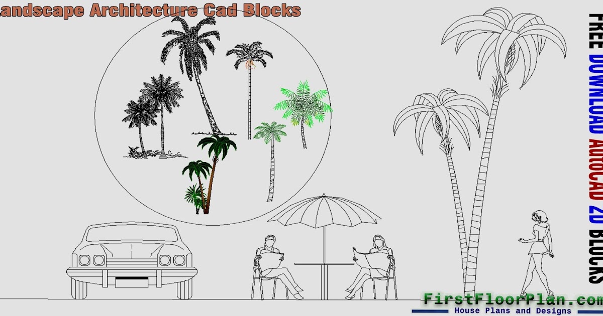 AutoCAD 2D Blocks - First Floor Plan - House Plans and Designs