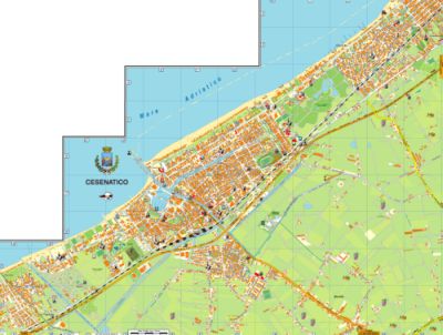 Cartina di Cesenatico (Mappa Scaricabile in .pdf)