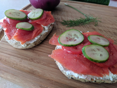 Fully loaded lox bagels