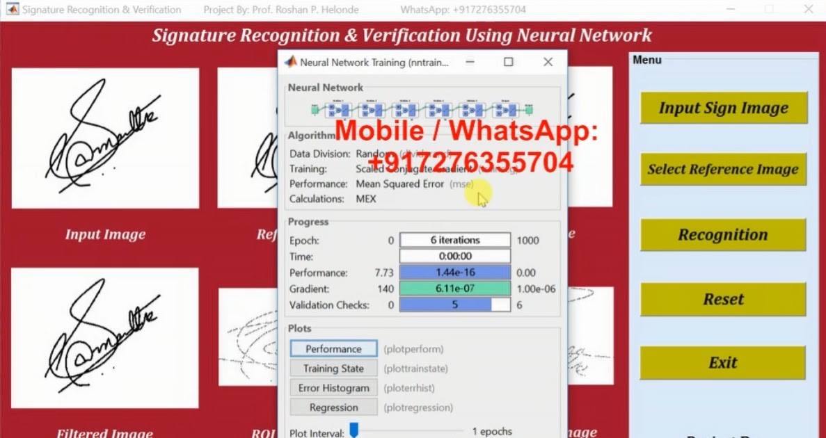 Signature Recognition Using Neural Network Matlab Project With Source Code ~ Engineering Projects 5619