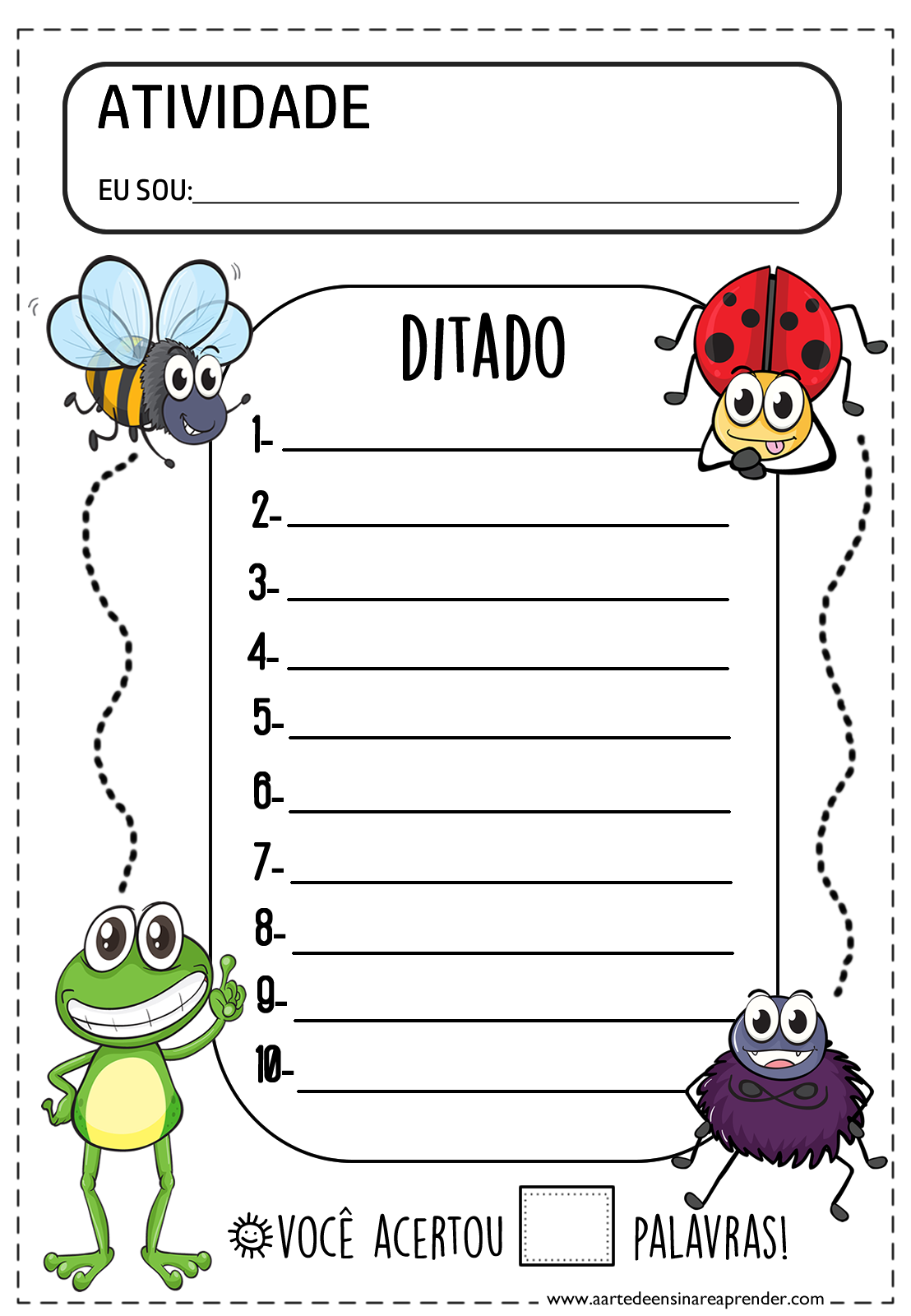 ATIVIDADE PRONTA - DITADO - A Arte de Ensinar e Aprender