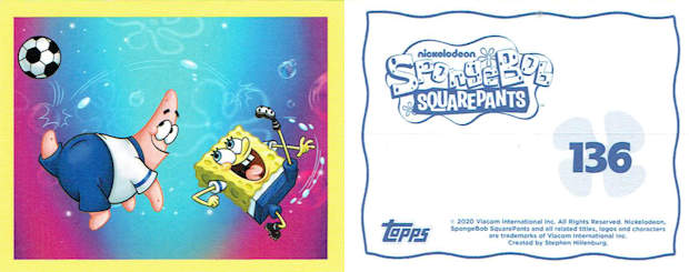 Football Cartophilic Info Exchange: Topps - SpongeBob SquarePants