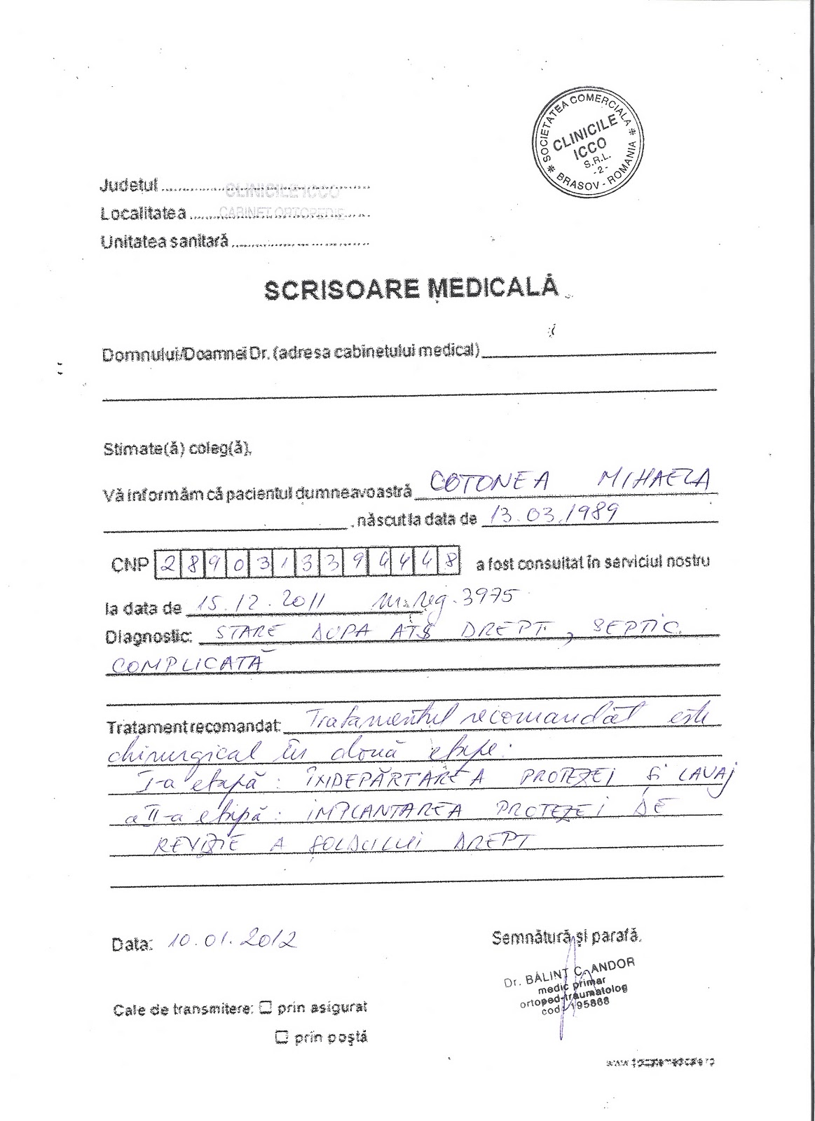 Scrisoare Medicala Model : NEWSLETTER