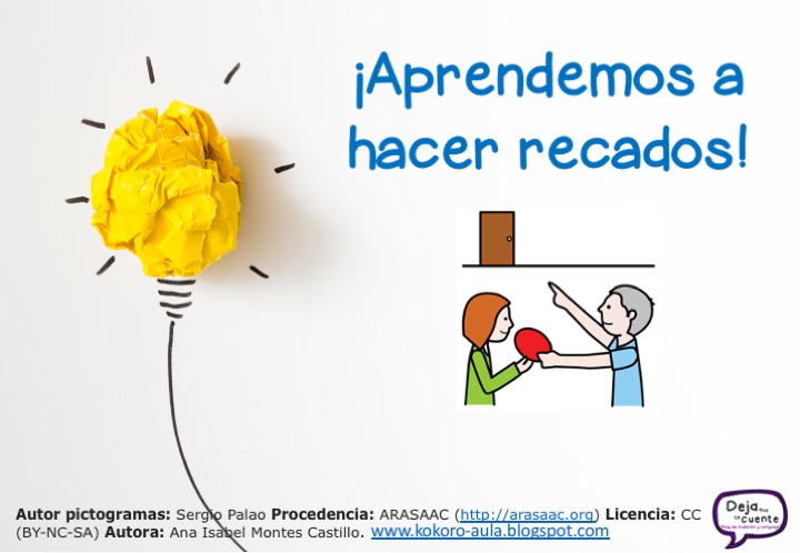 Deja que te cuente...: Aprendemos a hacer recados