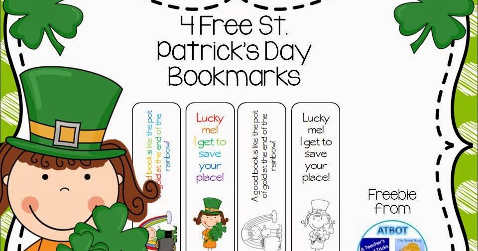 Classroom Freebies Too: Free St. Patrick's Day Bookmarks
