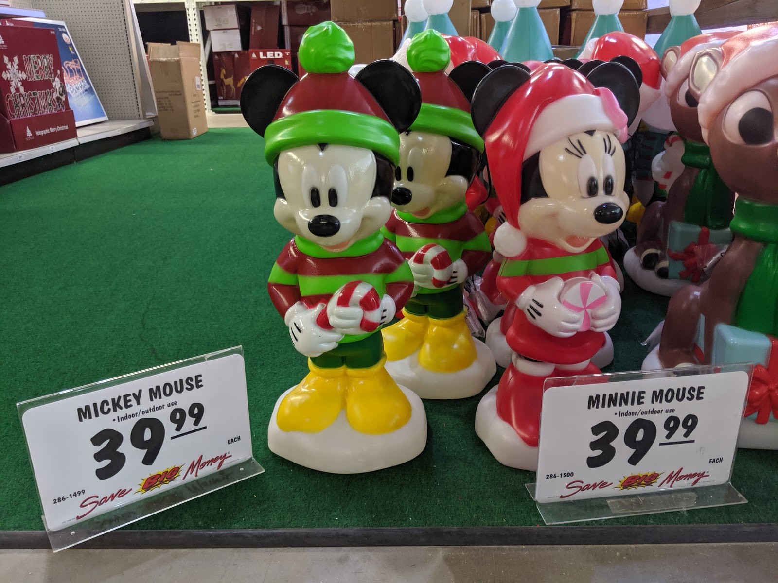 Menards Mickey and Minnie Christmas Blowmolds - 2019